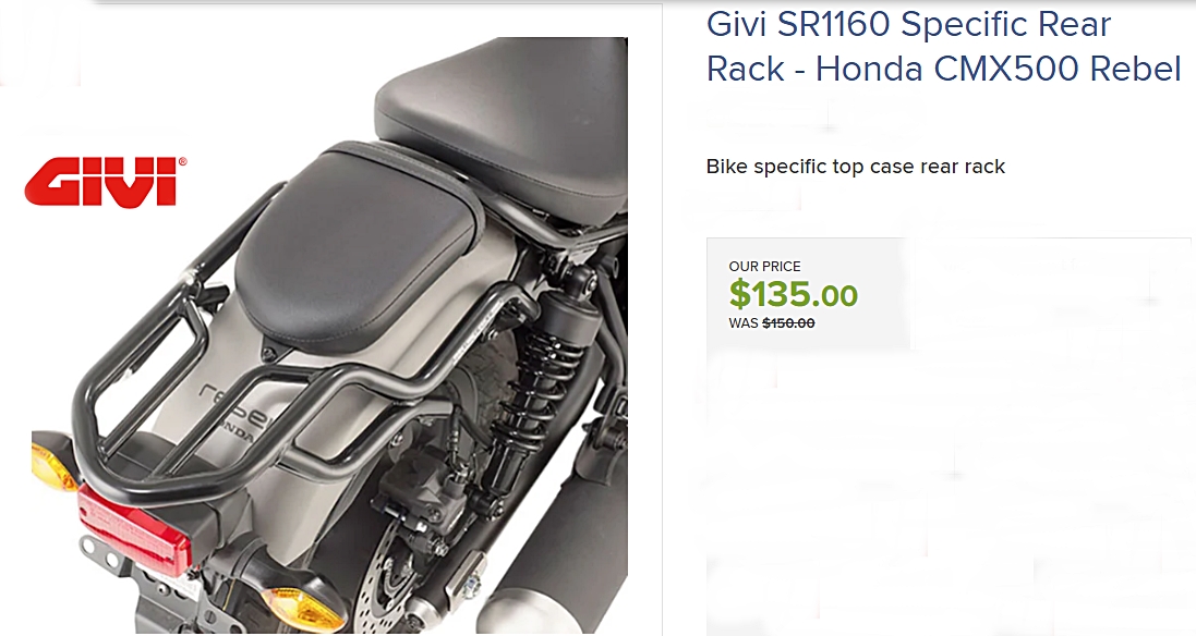 300 500 Storage – Luggage racks – Rebel500